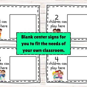 Printable Center Signs for Preschool and Pre-k Classrooms With Custom ...