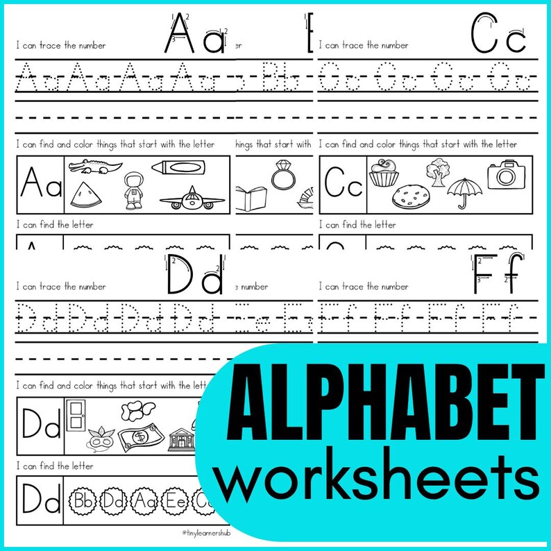 Alphabet Worksheet Printable for Preschoolers and Kindergarten ...