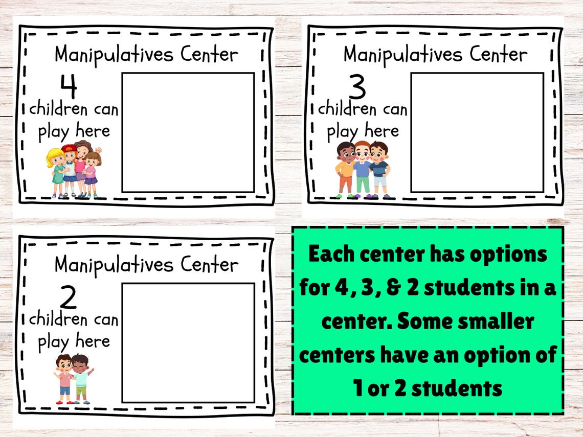 Printable Center Signs for Preschool and Pre-k Classrooms With Custom ...