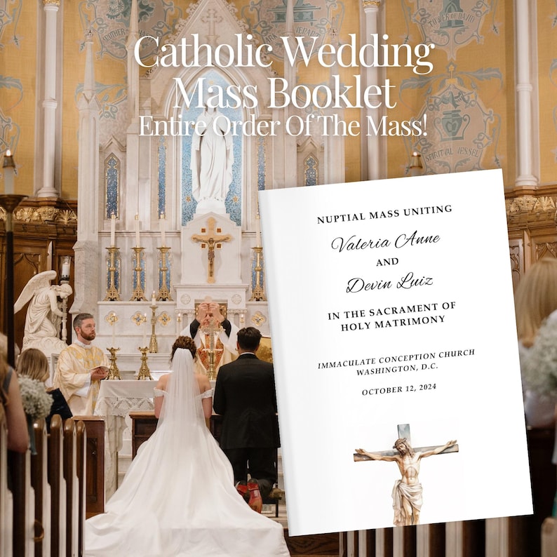 Catholic Wedding Program, Explains Entire Wedding Mass, Customizable in ...