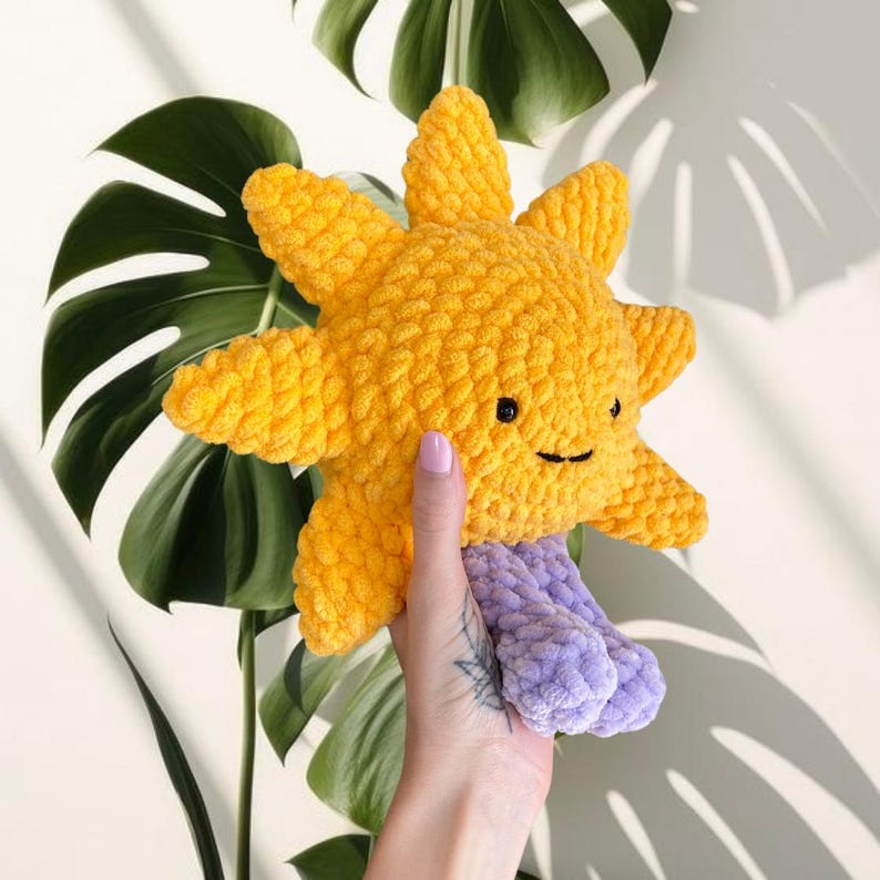 Sun Pal Plushie Pattern, Amigurimi Pattern, Crochet Sun Pattern ...