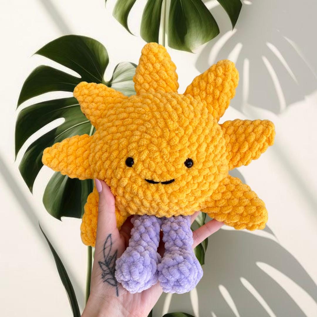 Sun Pal Plushie, Amigurumi Doll, Crochet Stuffed Animal, Amigurumi Sun ...
