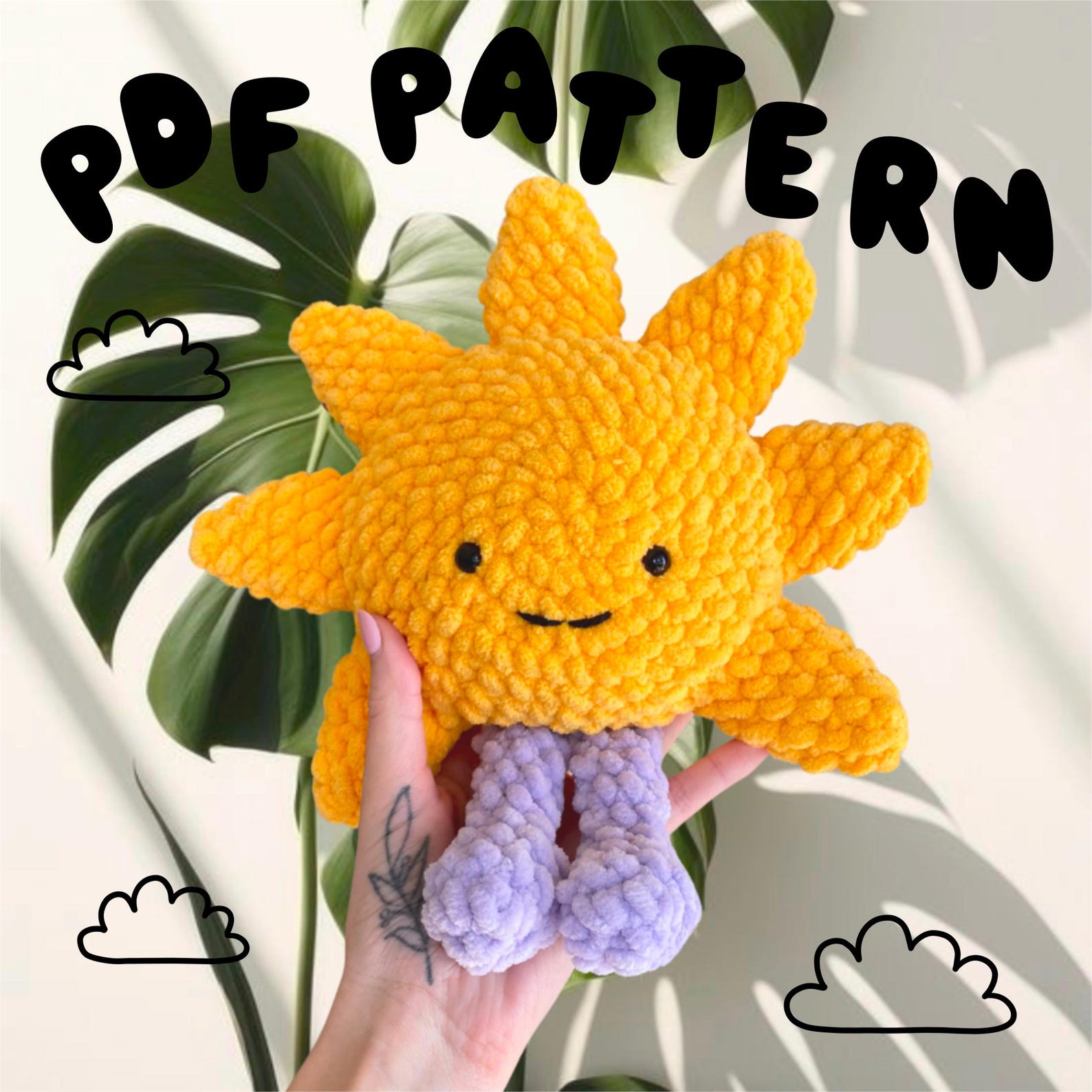 Sun Pal Plushie Pattern, Amigurimi Pattern, Crochet Sun Pattern ...