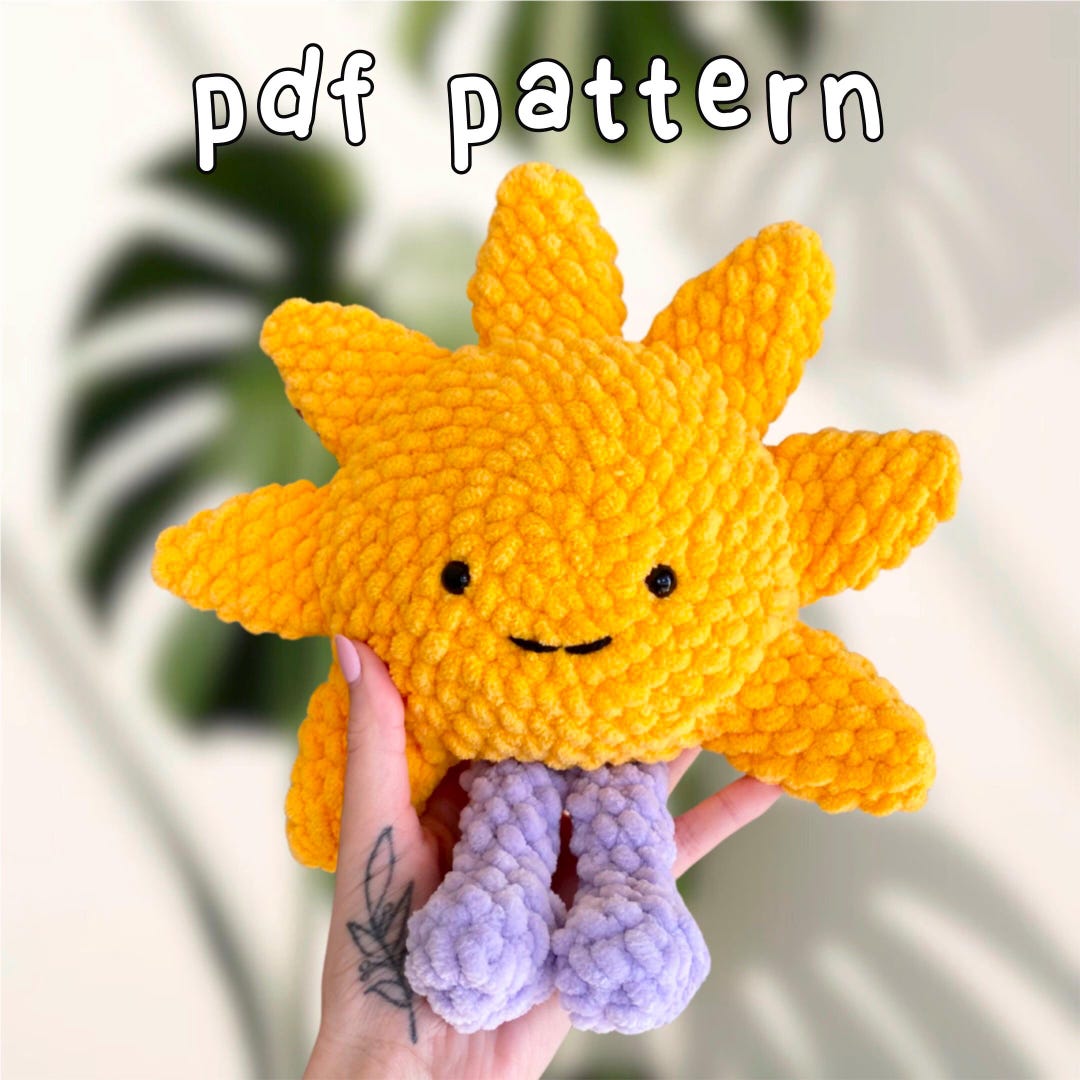 Sun Pal Plushie Pattern, Amigurimi Pattern, Crochet Sun Pattern ...