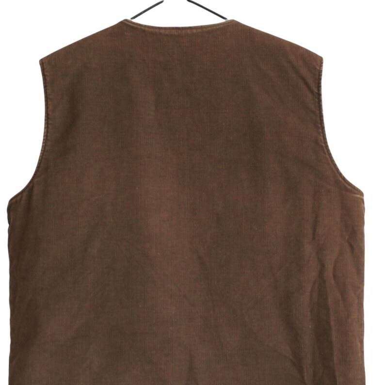 Mens Vintage Brown Corduroy Sherpa Line Western Gorpcore Biker Vest ...