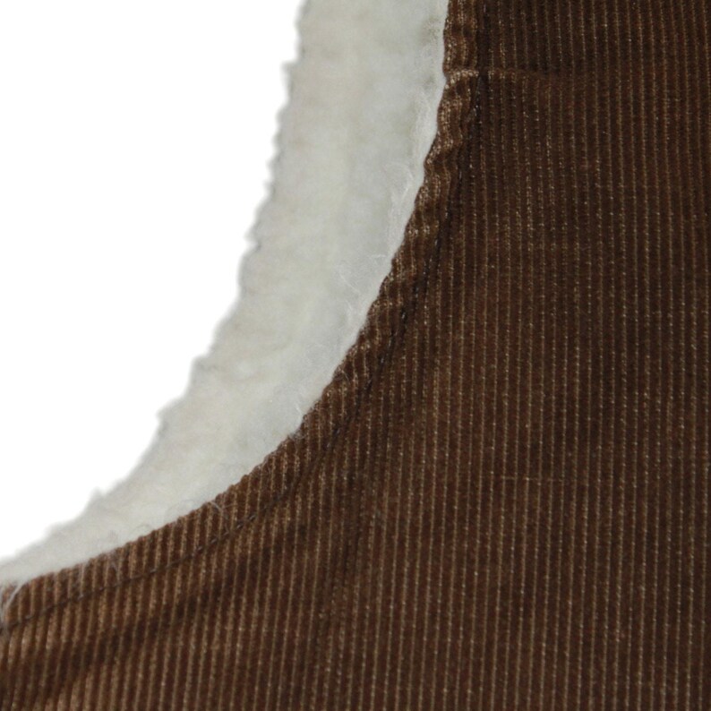 Mens Vintage Brown Corduroy Sherpa Line Western Gorpcore Biker Vest ...