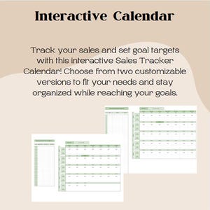 Sales Tracker, Monthly Sales Tracker, Sales Goal Planner, Interactive ...