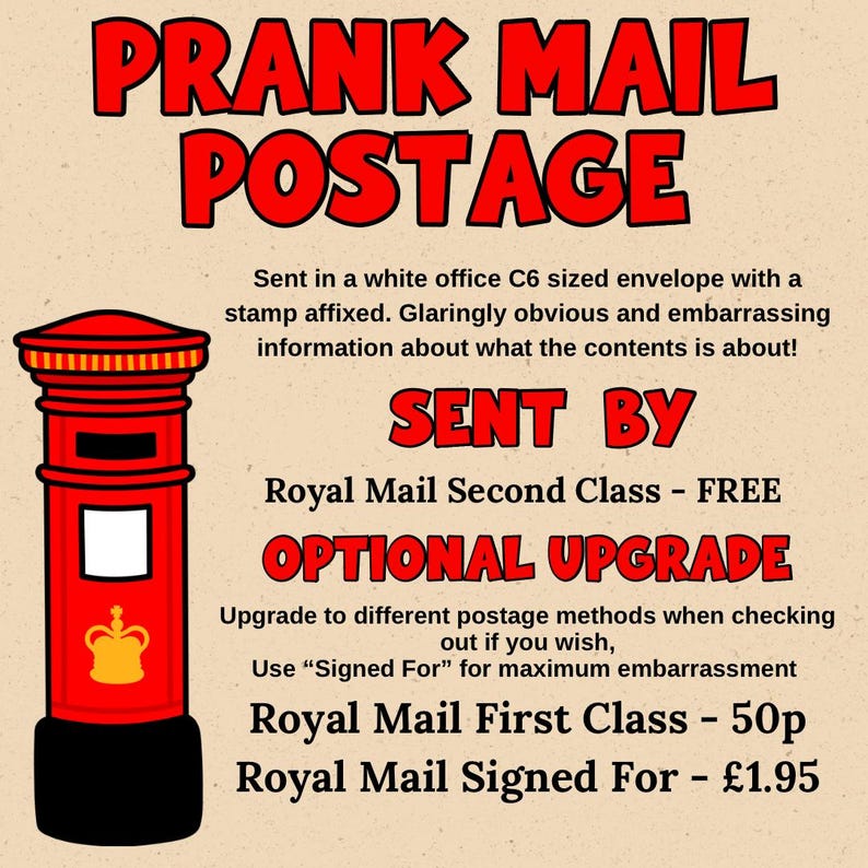 VIOLATION Prank Mail Package Sent Directly to Friend Adult Joke Parcel ...