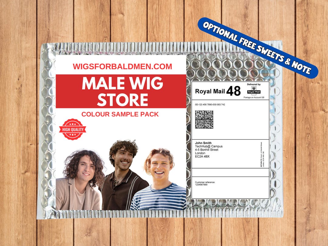 BALD MAN WIG Prank Mail Package Sent Directly to Friend Adult Joke ...