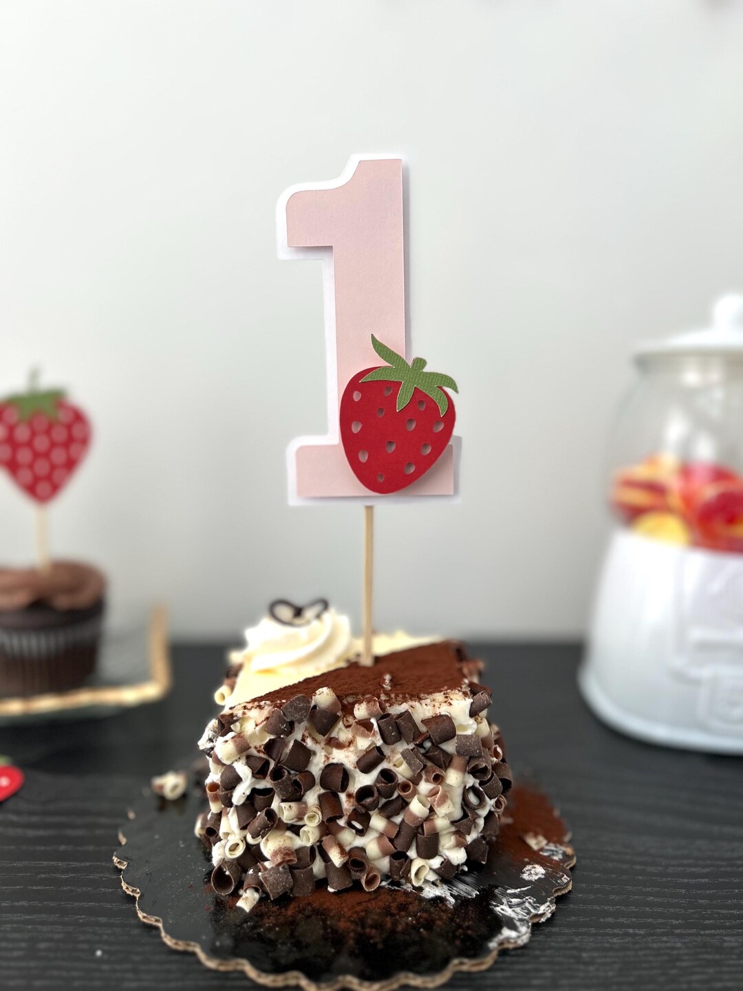 Berry 1st Birthday Cake Topper - Etsy
