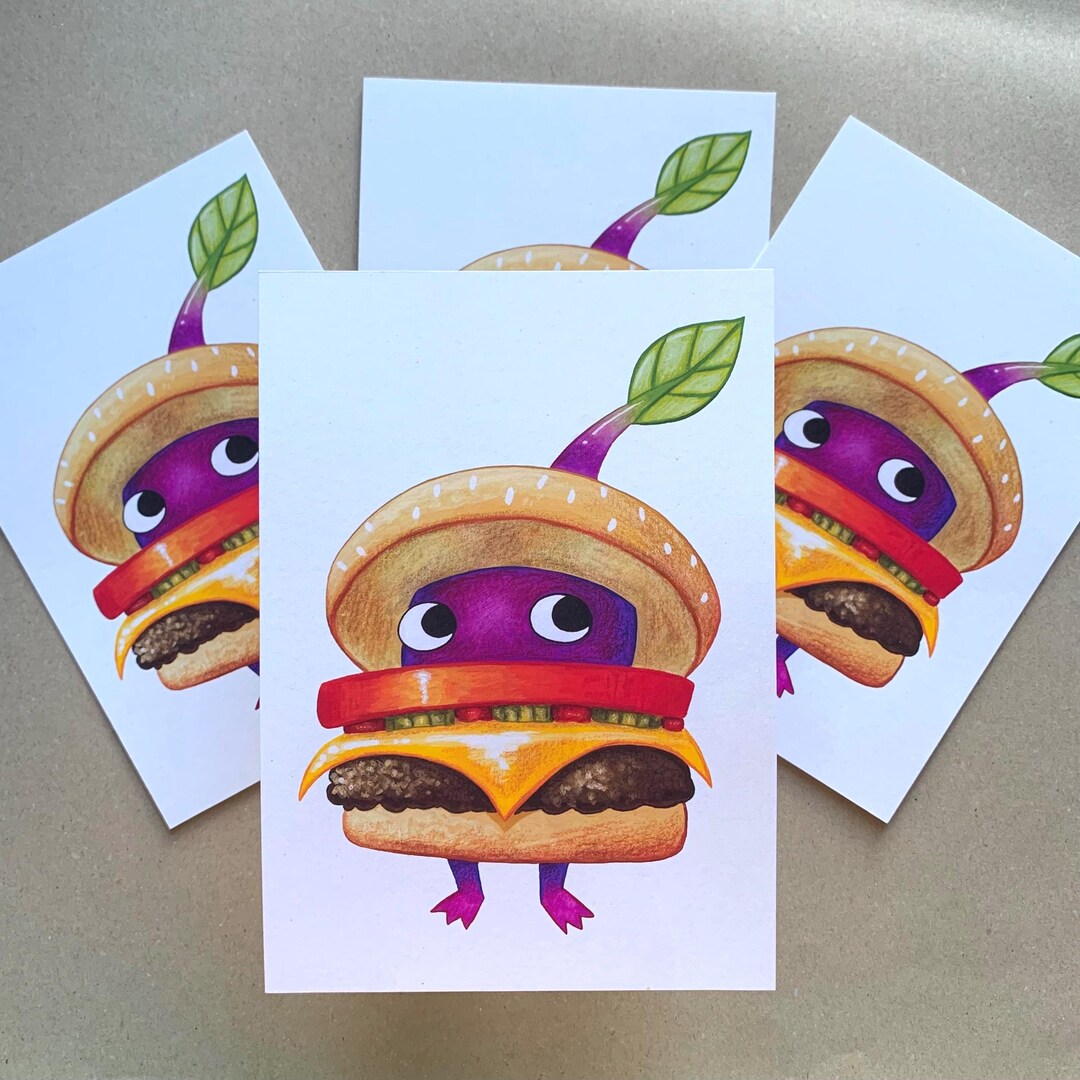 Burger Garden Creature Video Game Print - Etsy