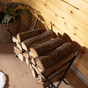 Minimalist Metal Firewood Rack, Wood Holder, Fireplace Accessories ...