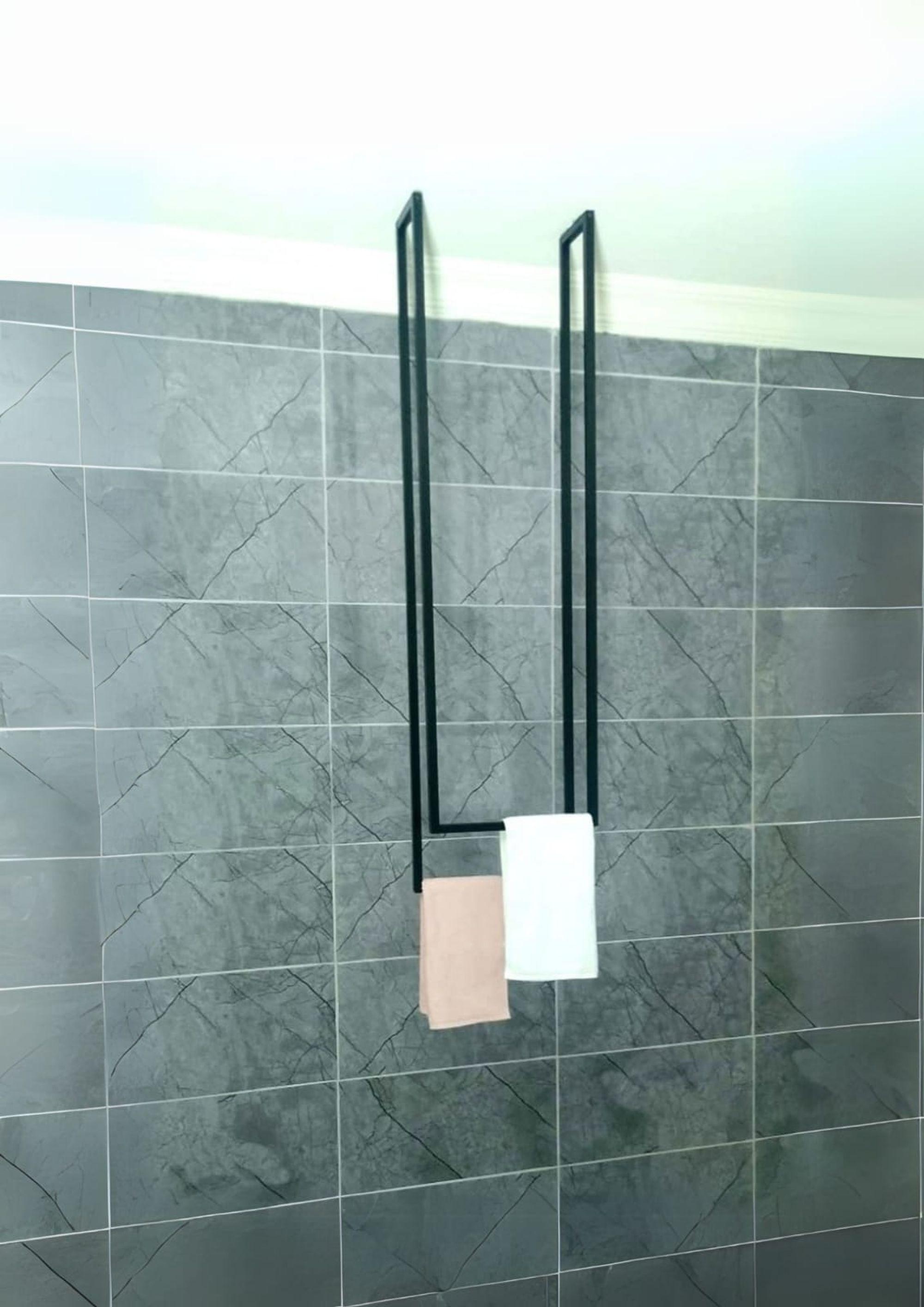 Bathroom Ceiling Mounted Towel Rail🍯Hanging Towel Rack From Ceiling ...