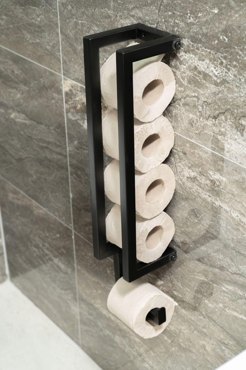 Metal Toilet Paper Holder, Wall Mounted Roll Hanger, Bathroom Decor ...