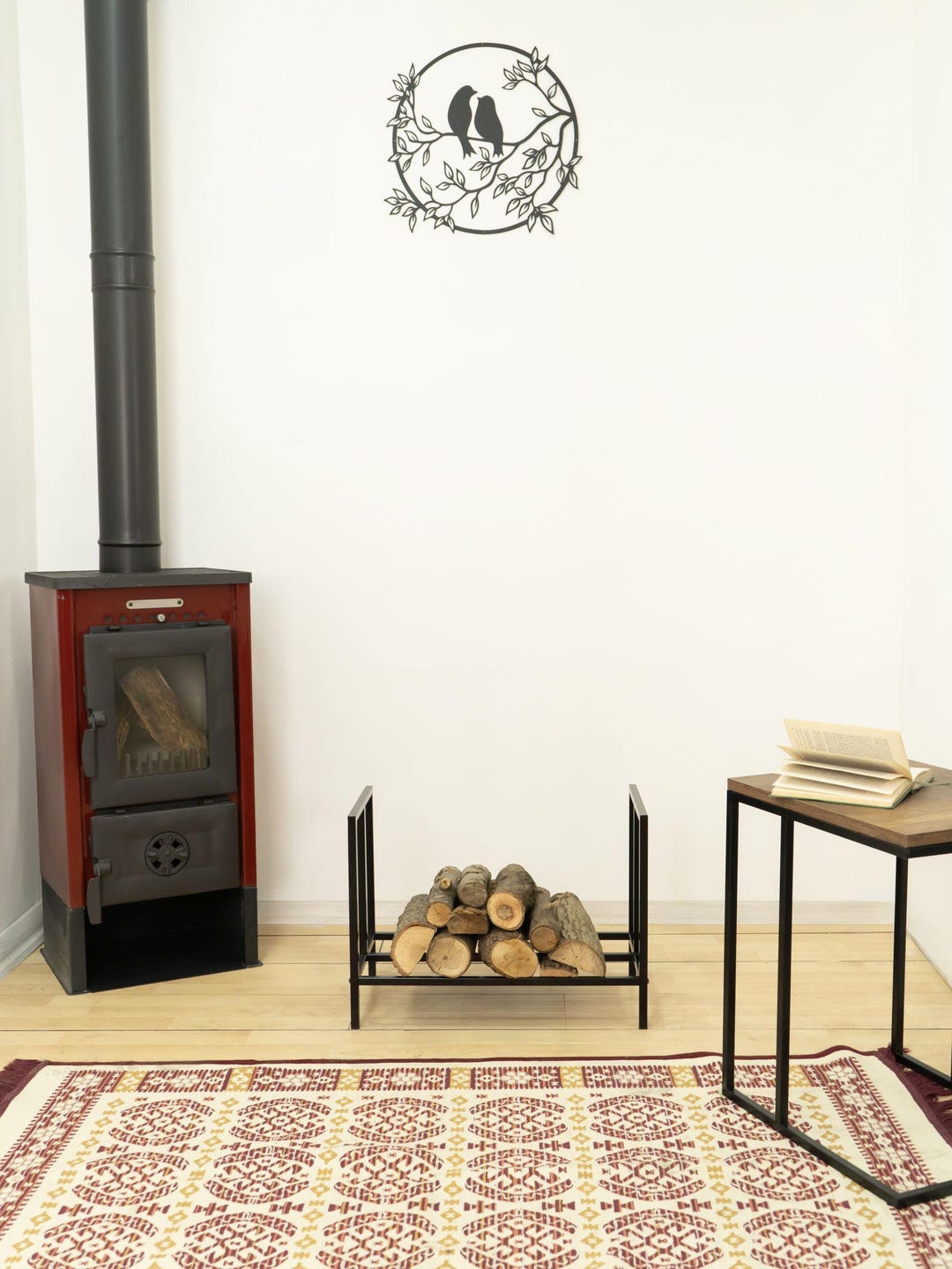 Minimalist Firewood Storage, Log Rack, Firewood Rack for Fireplace ...