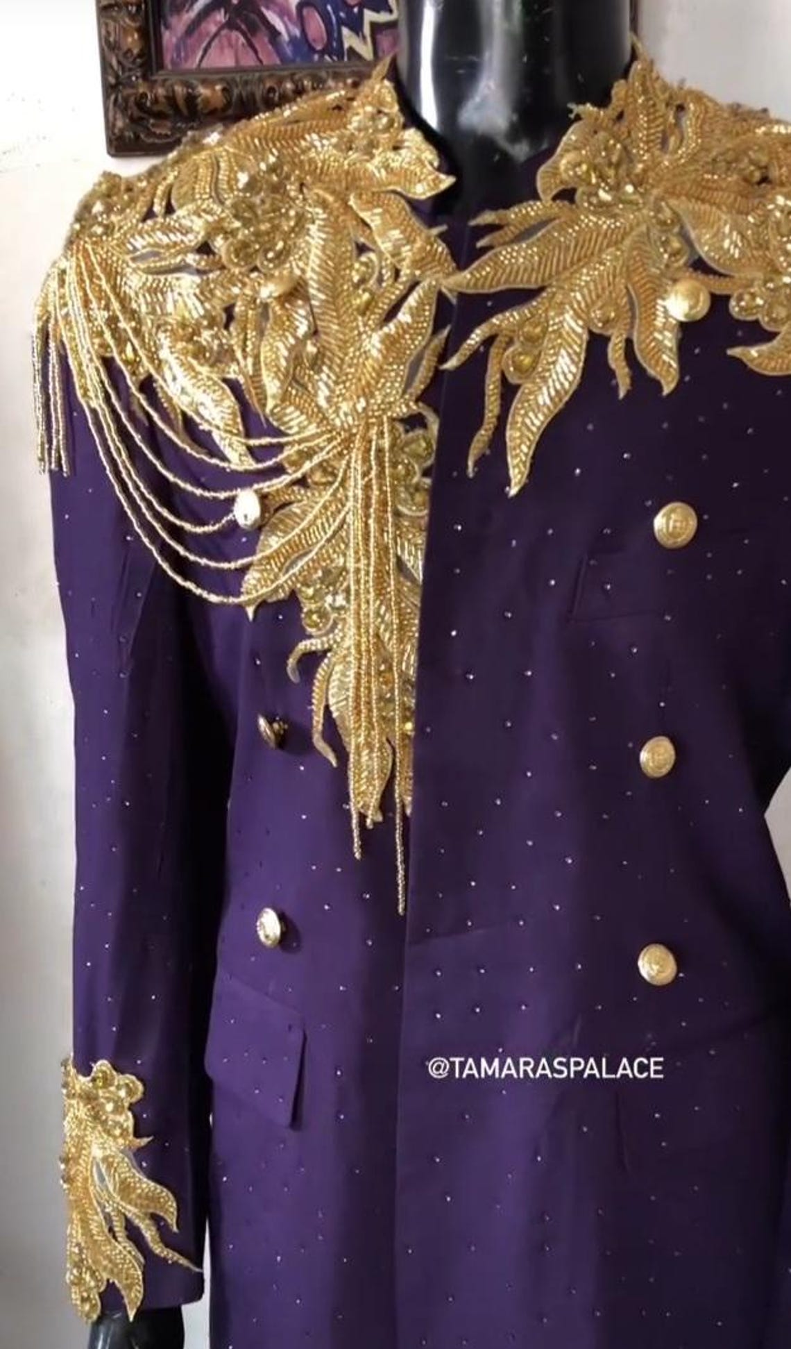 Davido Fully Studded Suit, Prom Suit, Unisex Suit. Wedding Tuxedo, Men ...