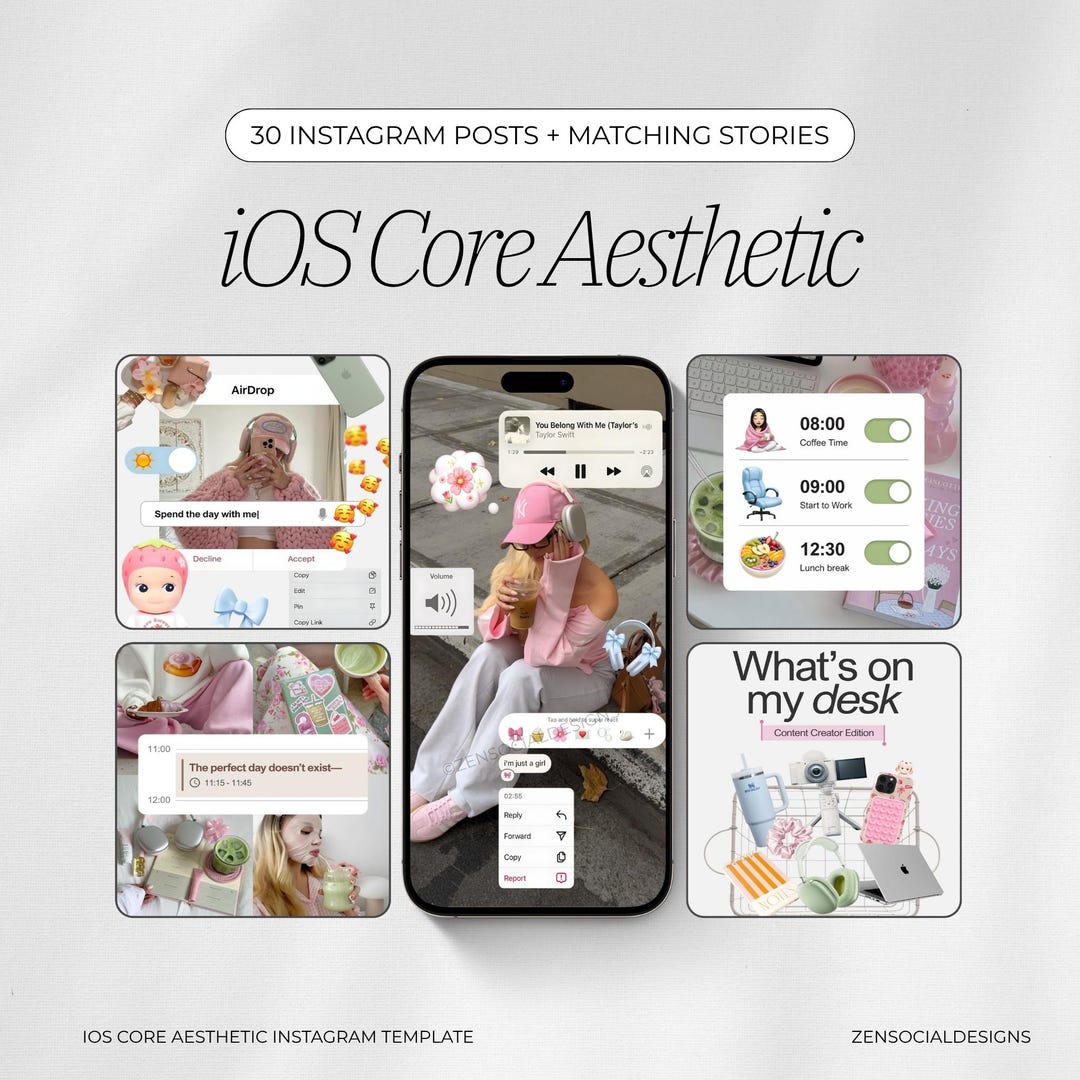 Ios Core Instagram Templates | Content Creator Posts & Stories ...
