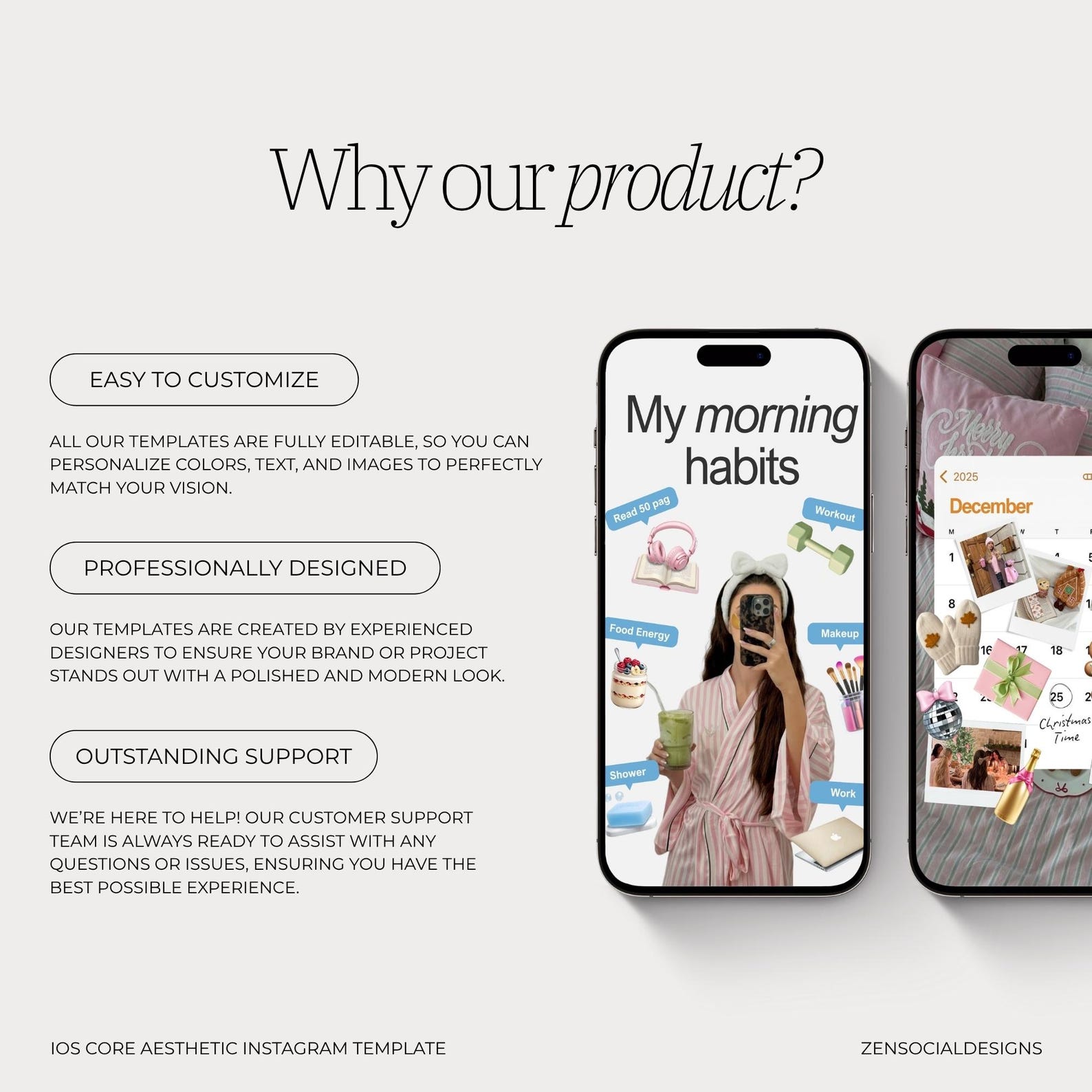 Ios Core Instagram Templates | Content Creator Posts & Stories ...