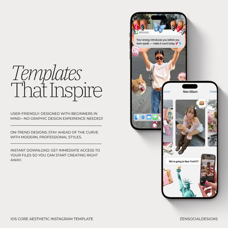 Ios Core Instagram Templates | Content Creator Posts & Stories ...