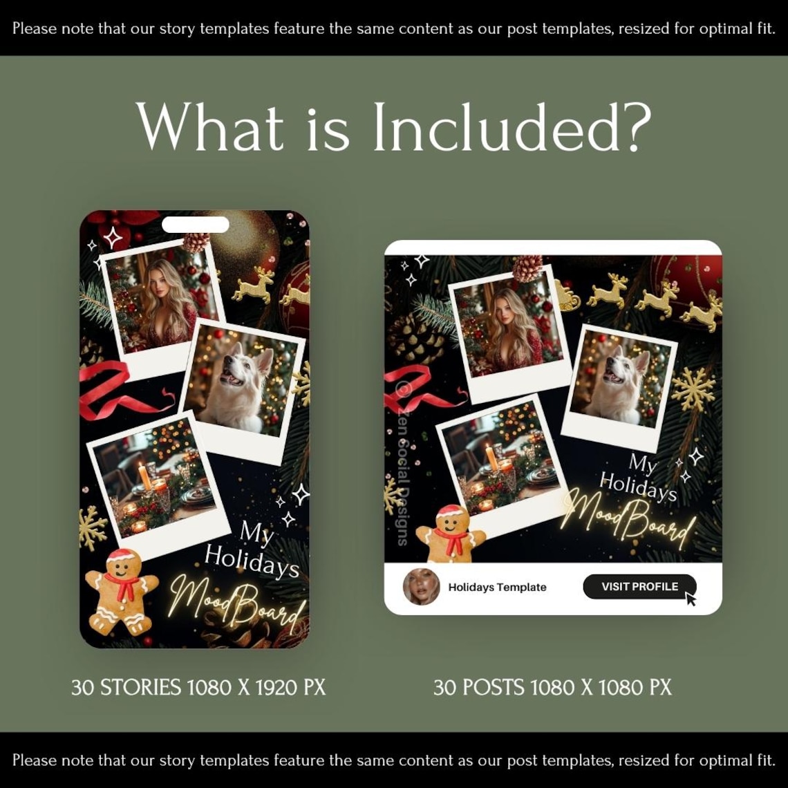 Christmas & Holiday Instagram Templates | Festive Posts and Stories for ...