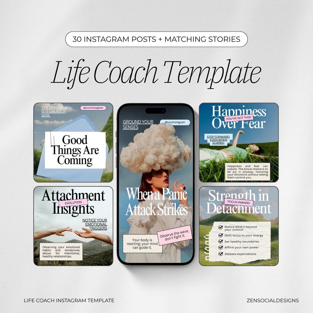 Life Coach Instagram Templates | Mindest Coach Templates | Positive ...