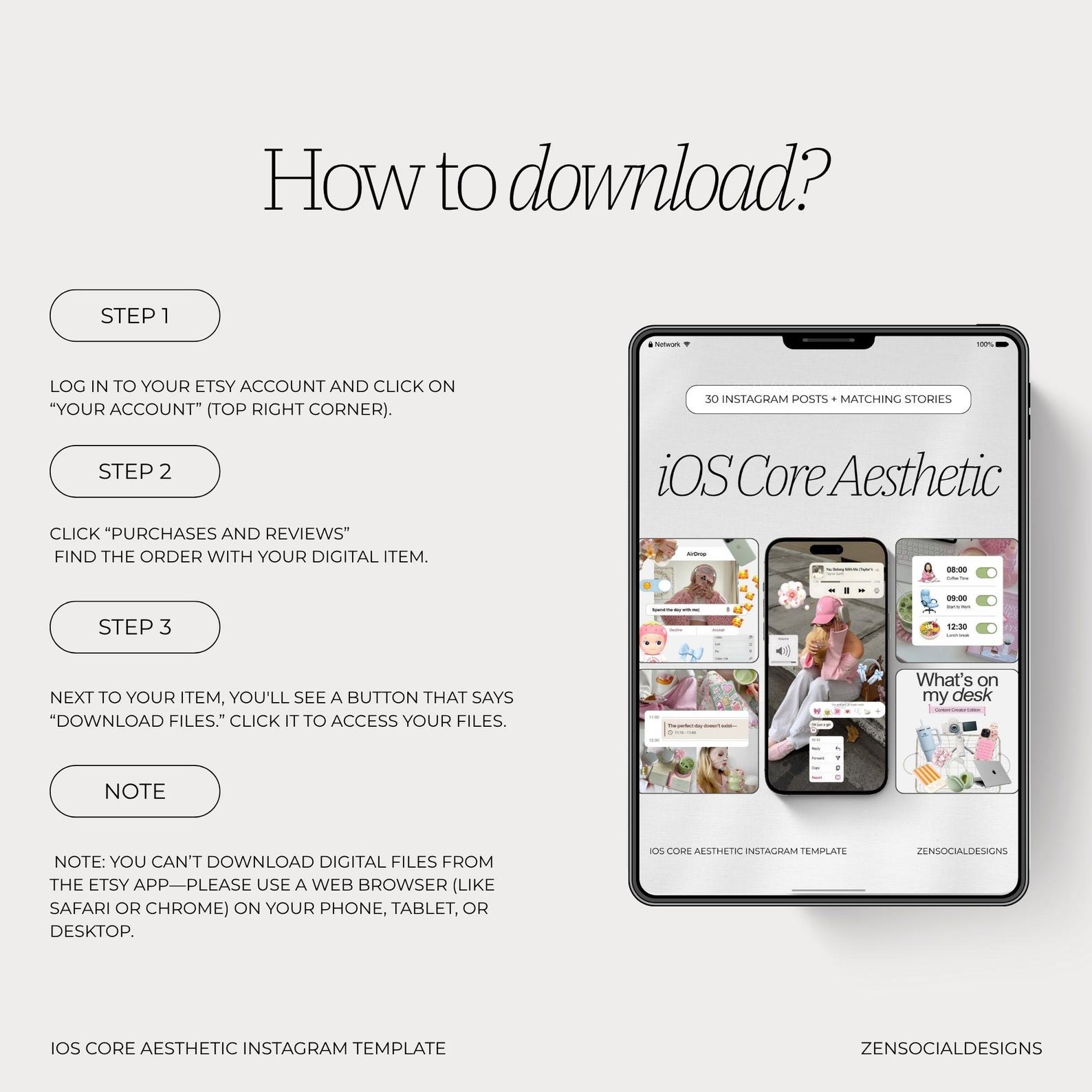 Ios Core Instagram Templates | Content Creator Posts & Stories ...