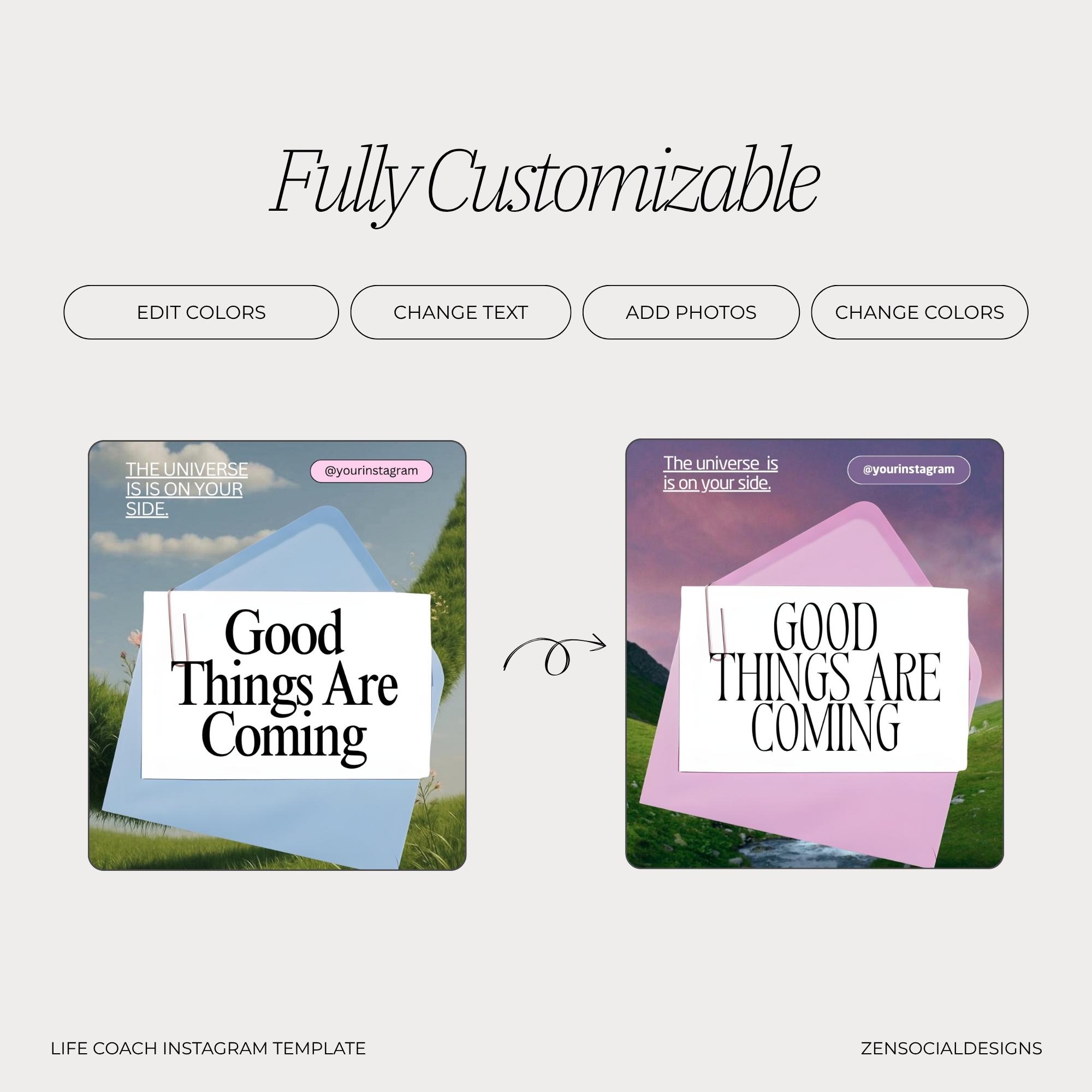 Life Coach Instagram Templates | Mindest Coach Templates | Positive ...