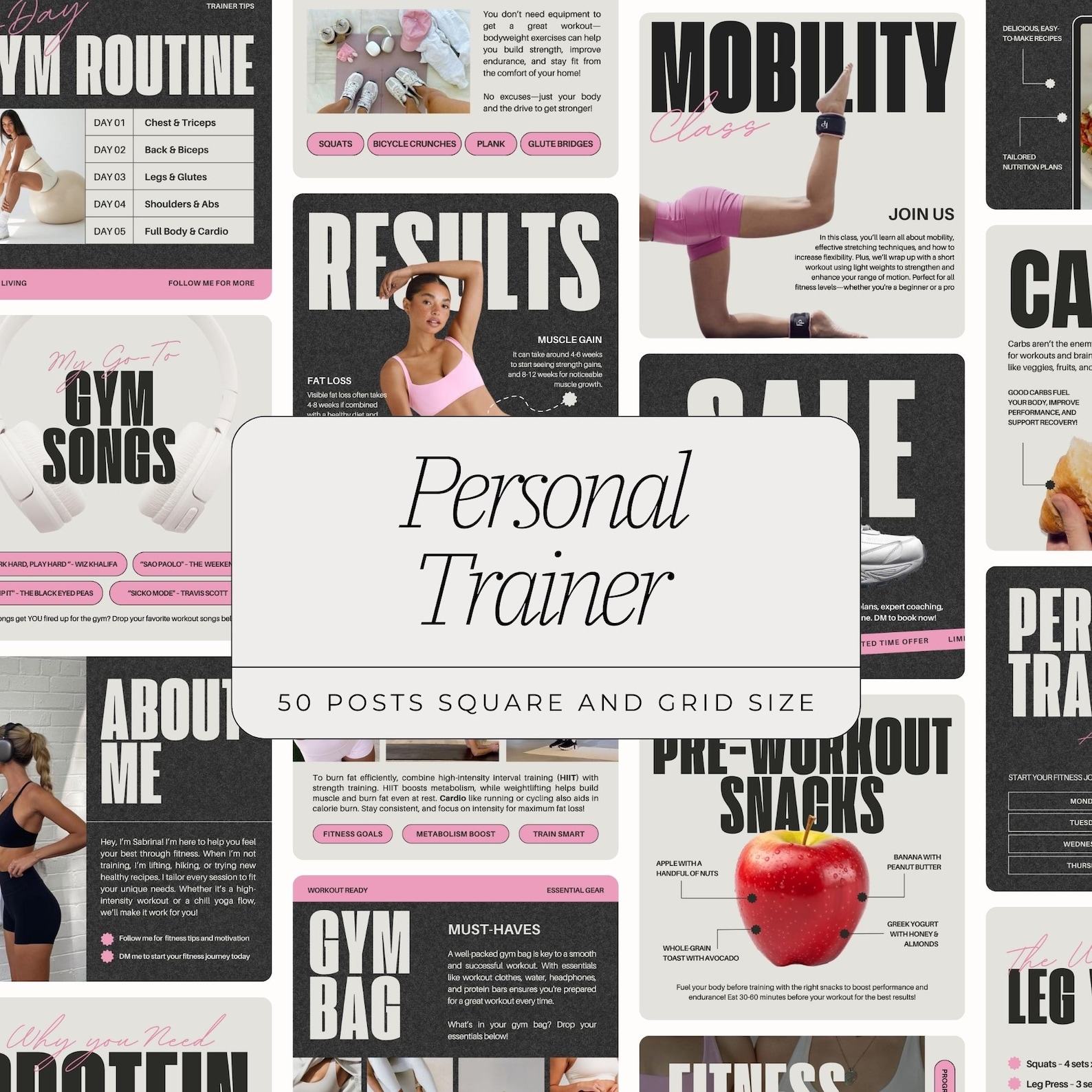 Personal Trainer Instagram Posts | Fitness & Wellness Templates ...