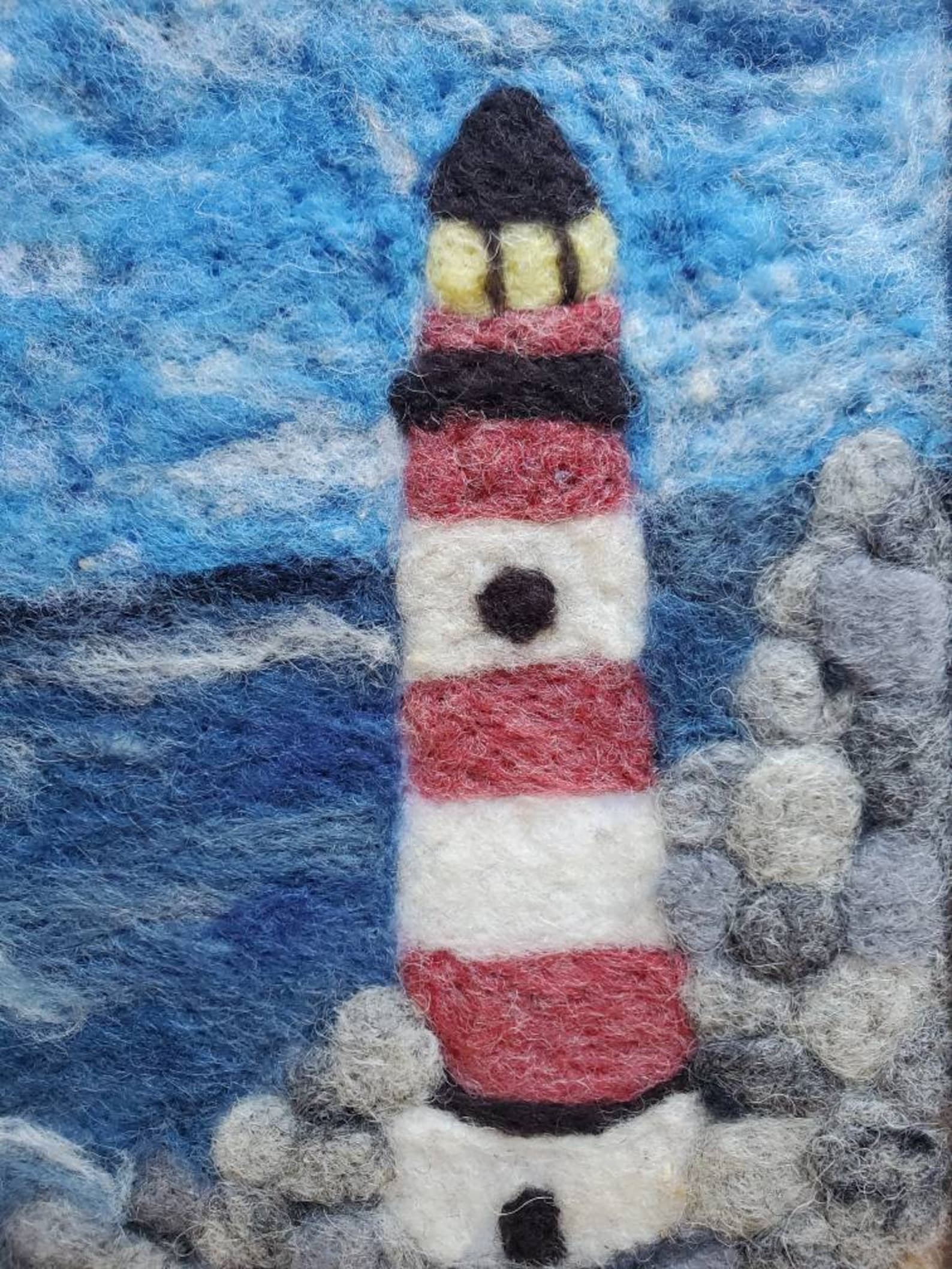Needle Felted Lighthouse Wall Art - Etsy
