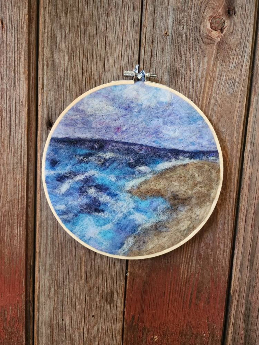Needle Felted Beach Wall Art - Etsy