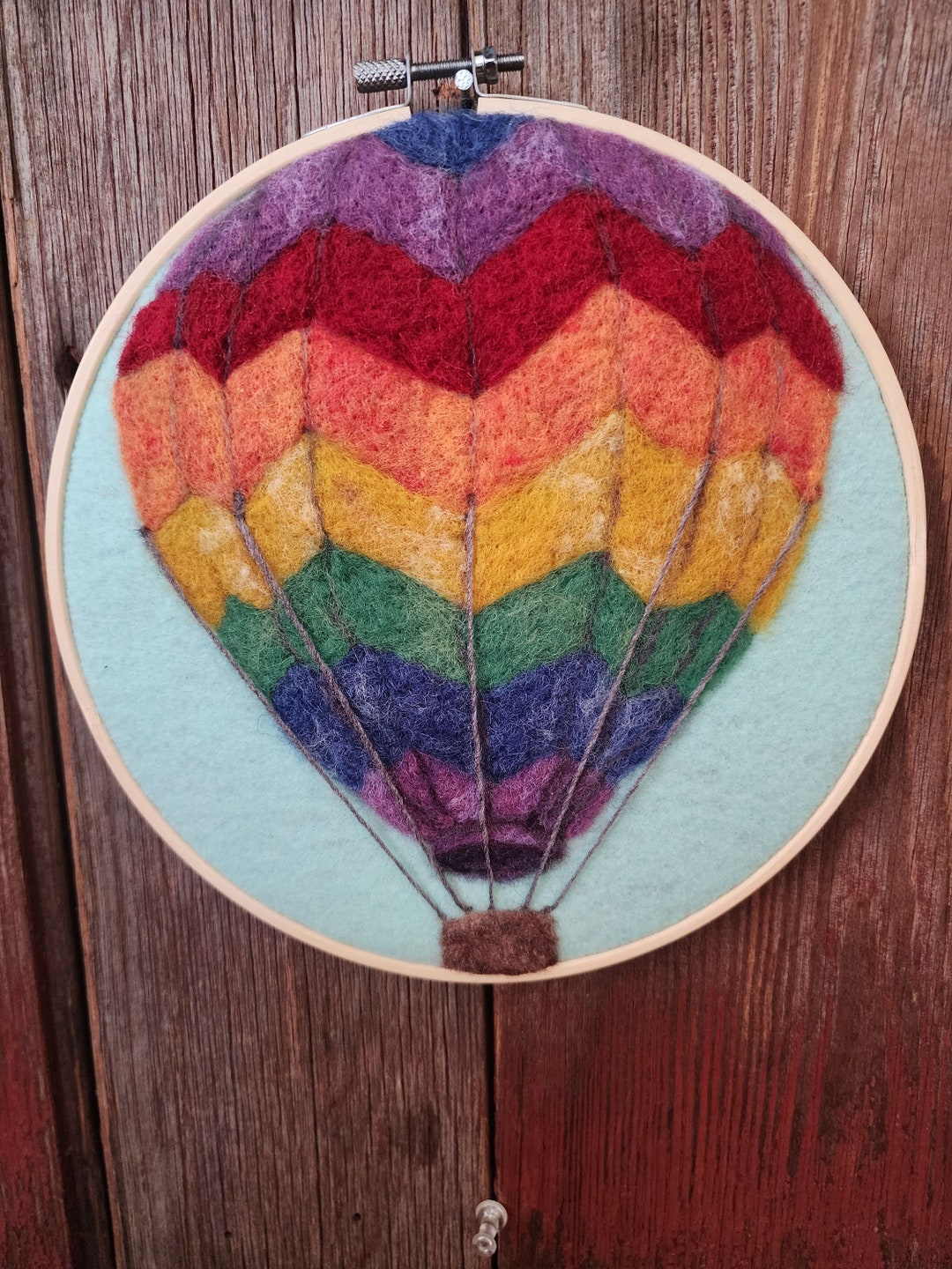 Needle Felted Hot Air Balloon Wall Art - Etsy