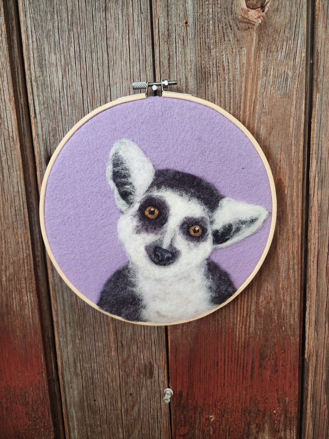 Needle Felted Lemur Wall Art - Etsy