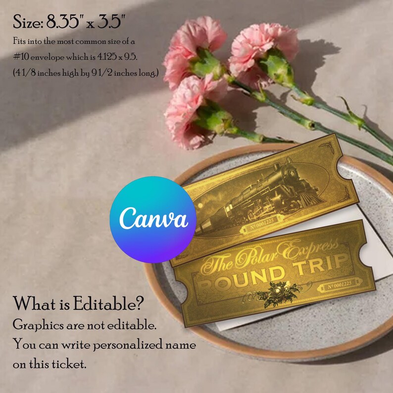 Personalized Polar Express Ticket Printable | North Pole Ticket | Canva ...
