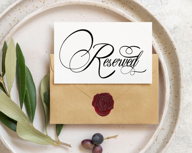 Printable Reserved Wedding Sign - Modern Calligraphy Reserved Card for ...