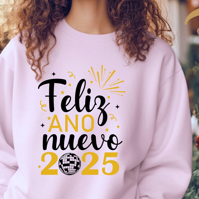 Feliz Año Nuevo 2025 SVG, Happy New Year 2025 Svg, Spanish New Year ...