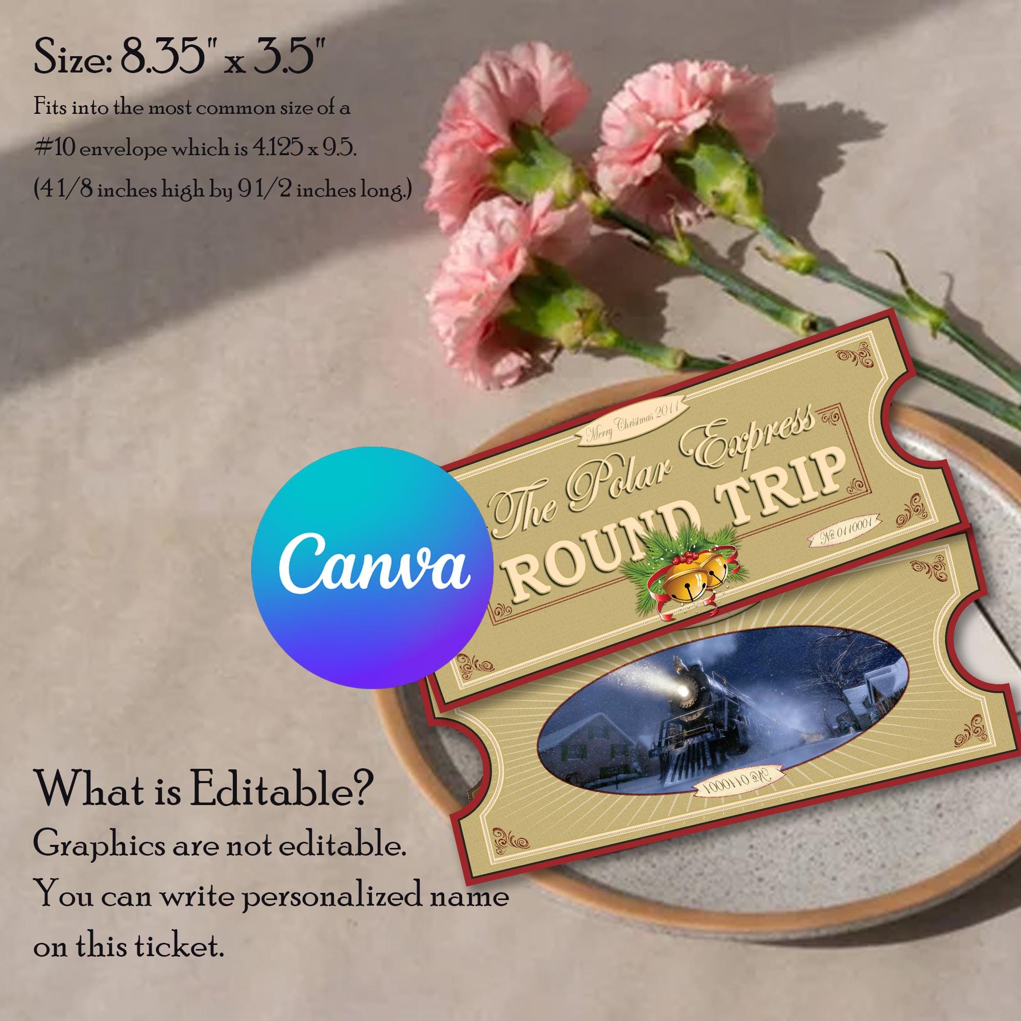 Personalized Polar Express Ticket Printable | North Pole Ticket | Canva ...