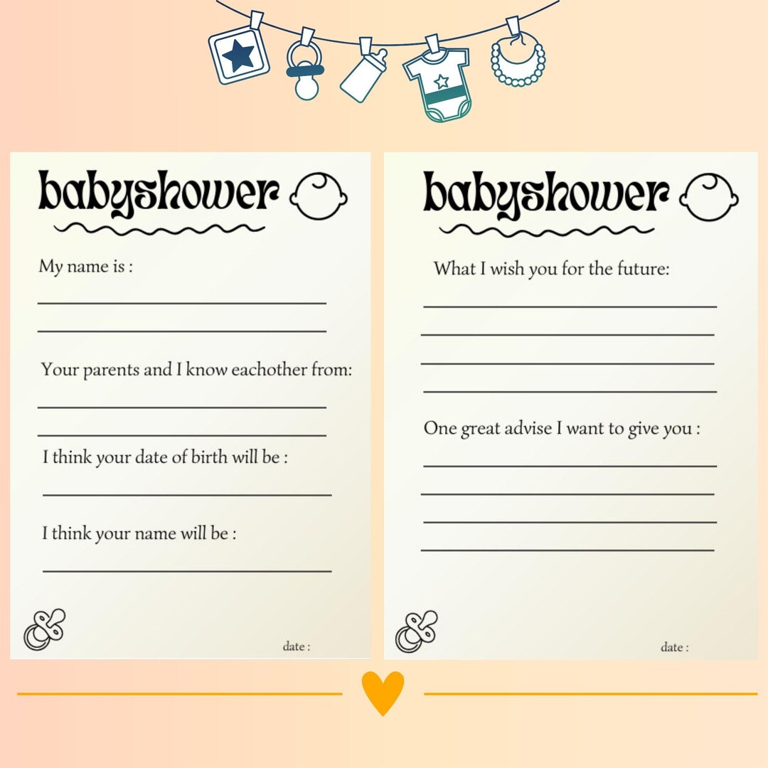 Baby Shower Fill-in Cards - A Great Way to Make a Memory. - Etsy