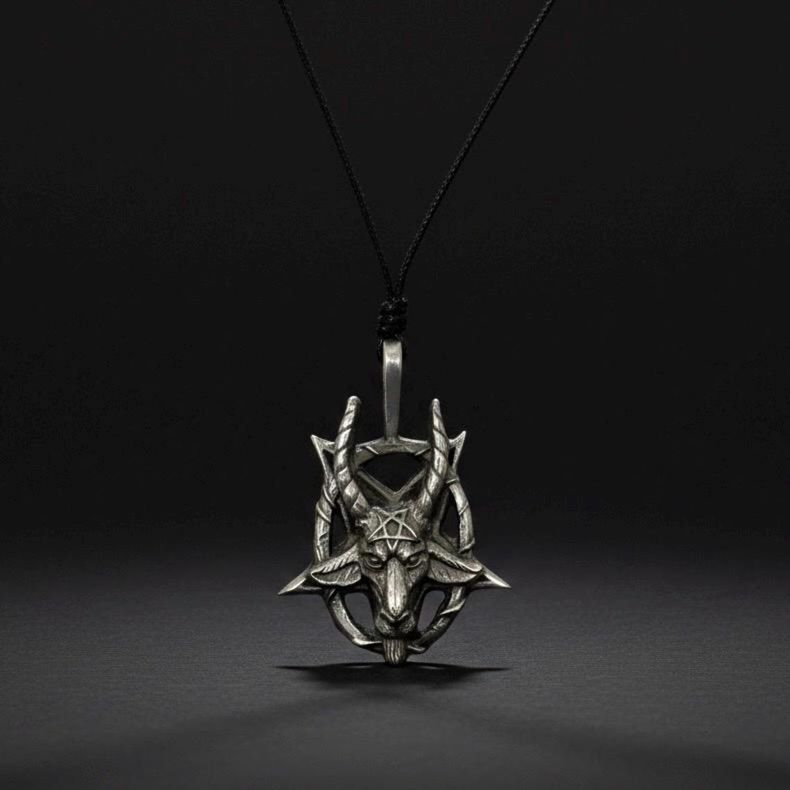 Bold Satanic Pendant: Gothic Occult Necklace for Dark Fashion ...