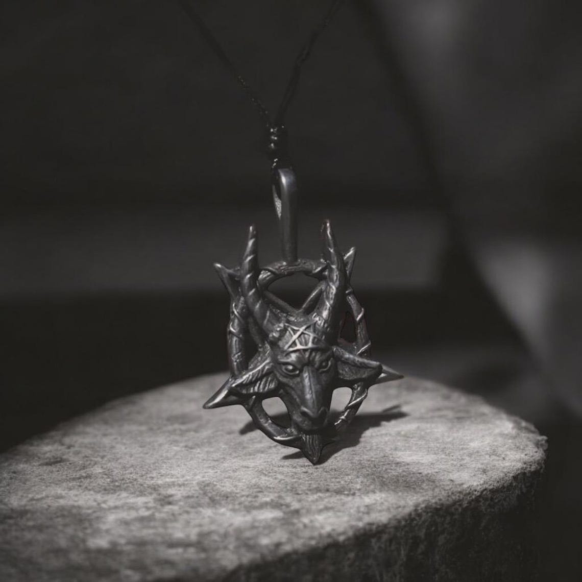 Bold Satanic Pendant: Gothic Occult Necklace for Dark Fashion ...