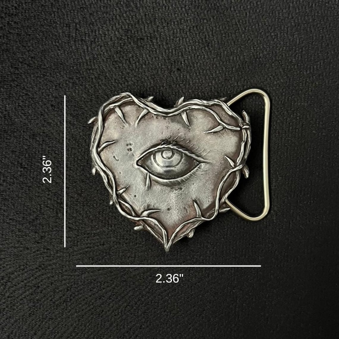 Crying Eye Heart Buckle | Gothic Dark Art Accessory | Pewter Occult ...