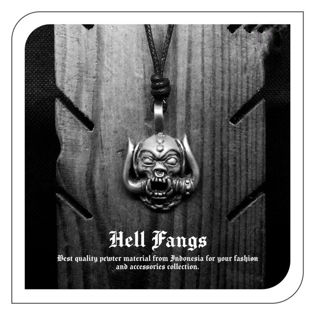 Hell Fangs Pendant Fierce Gothic Necklace, Dark Vampire Fang Jewelry ...