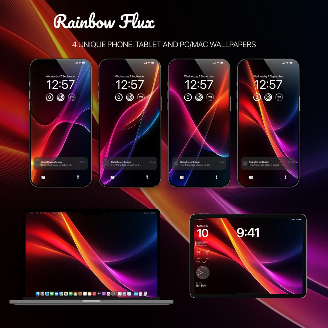 Rainbow Flux Wallpapers for Iphone, Mac, Ipad, iPhone 16 and Prior ...