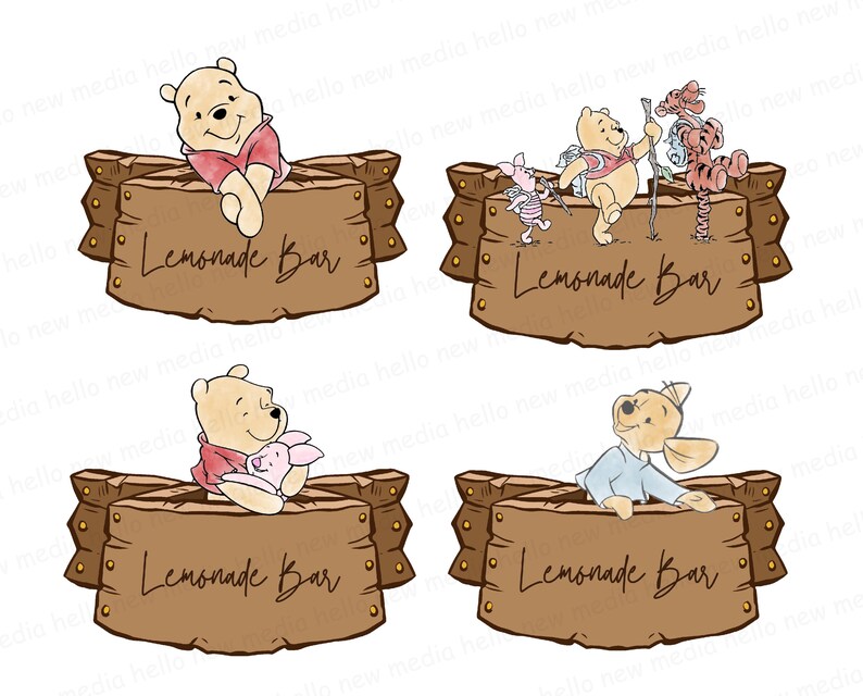 Printable Winnie the Pooh Party Drink Label, Hundred Acre Wood Party ...