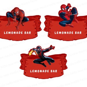 Editable Spiderman Party Drink Labels for Boy Birthday Decorations ...