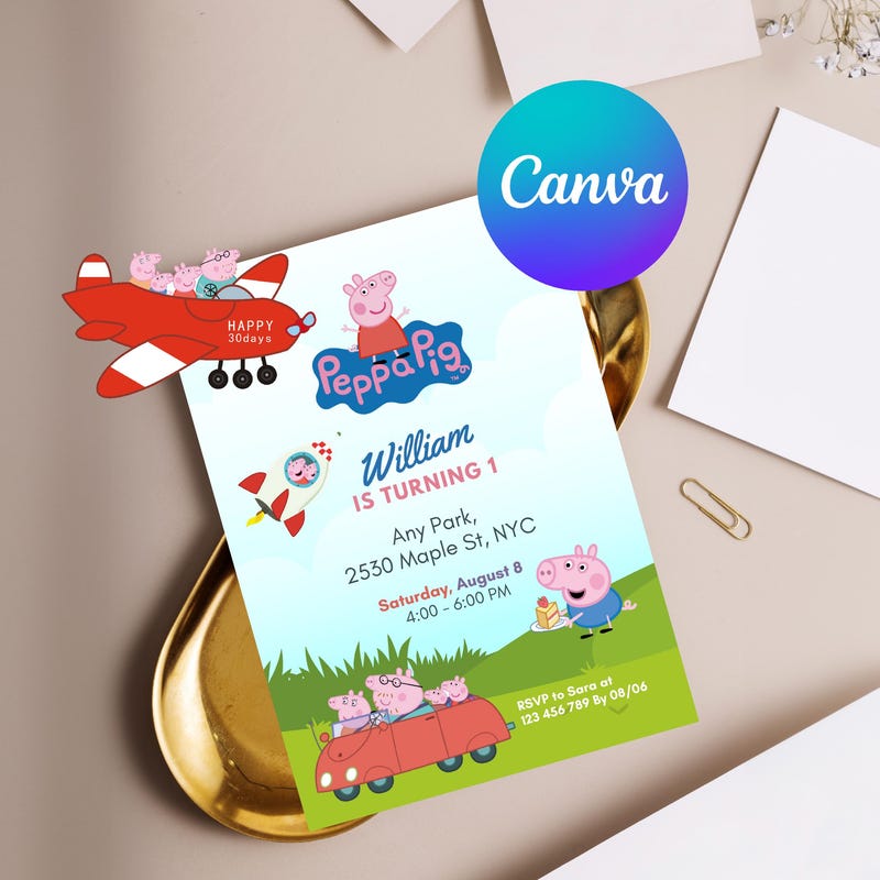 Pig Invitation - Etsy