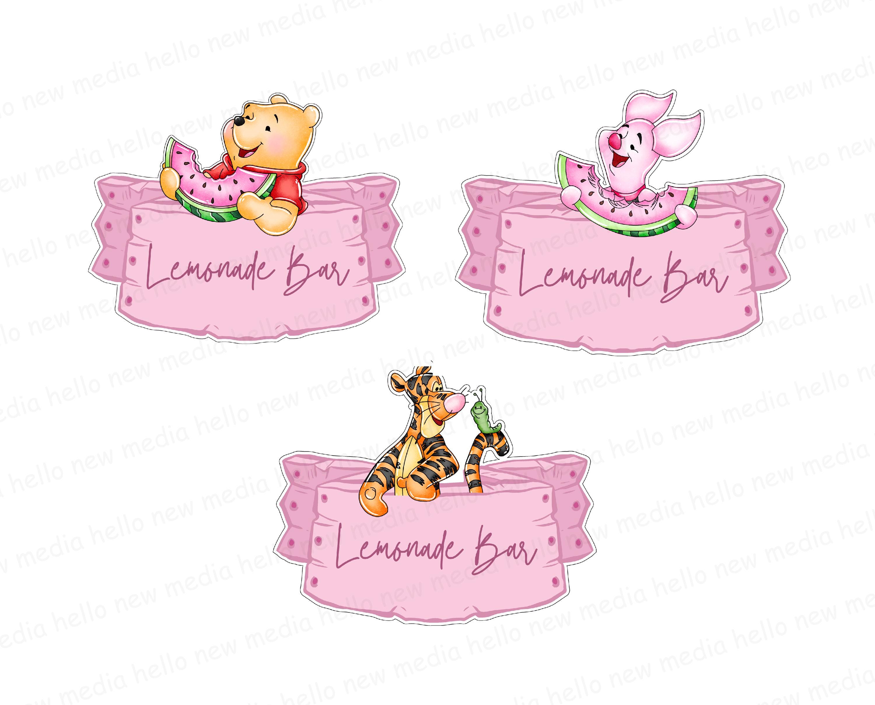 Editable Winnie the Pooh Party Drink Labels for Baby Shower or Birthday ...