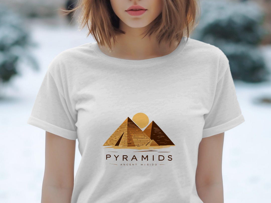 Ancient Egypt Pyramids Graphic T-shirt: Sun Design Tee - Etsy