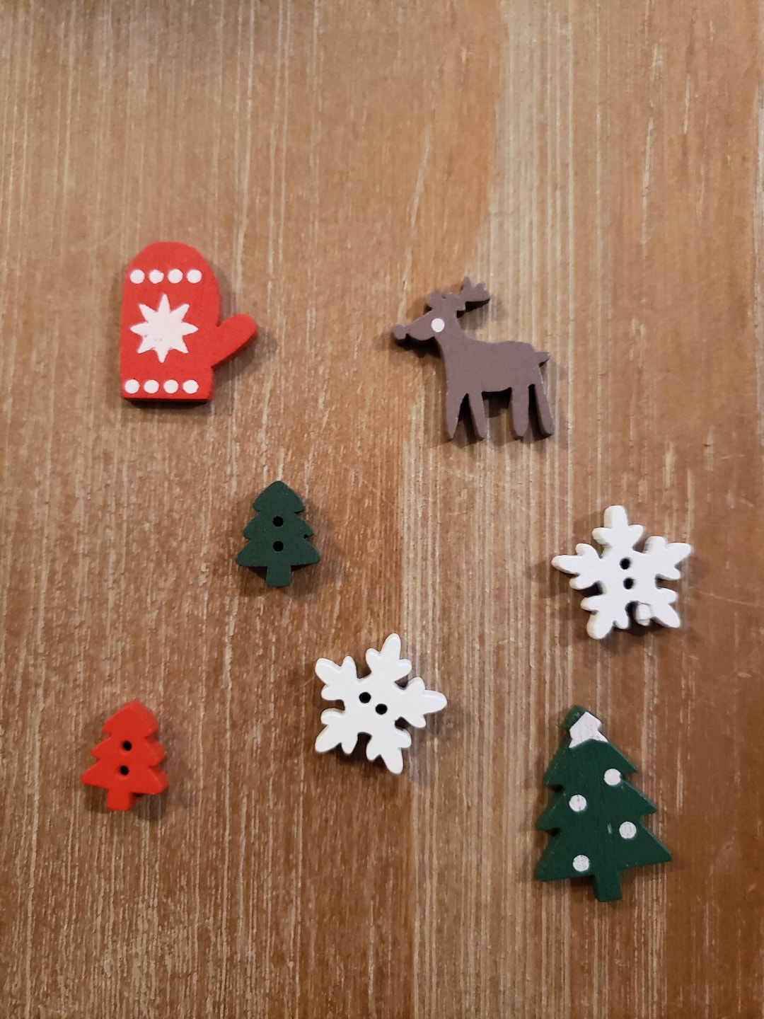 Wooden Christmas Push Pins, Thumb Tacks - Etsy