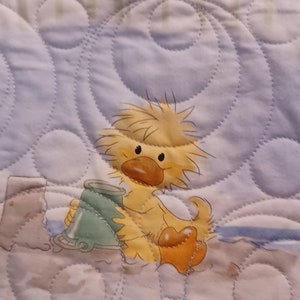Baby Quilt - Suzy Duck Playing in the Rain - Etsy