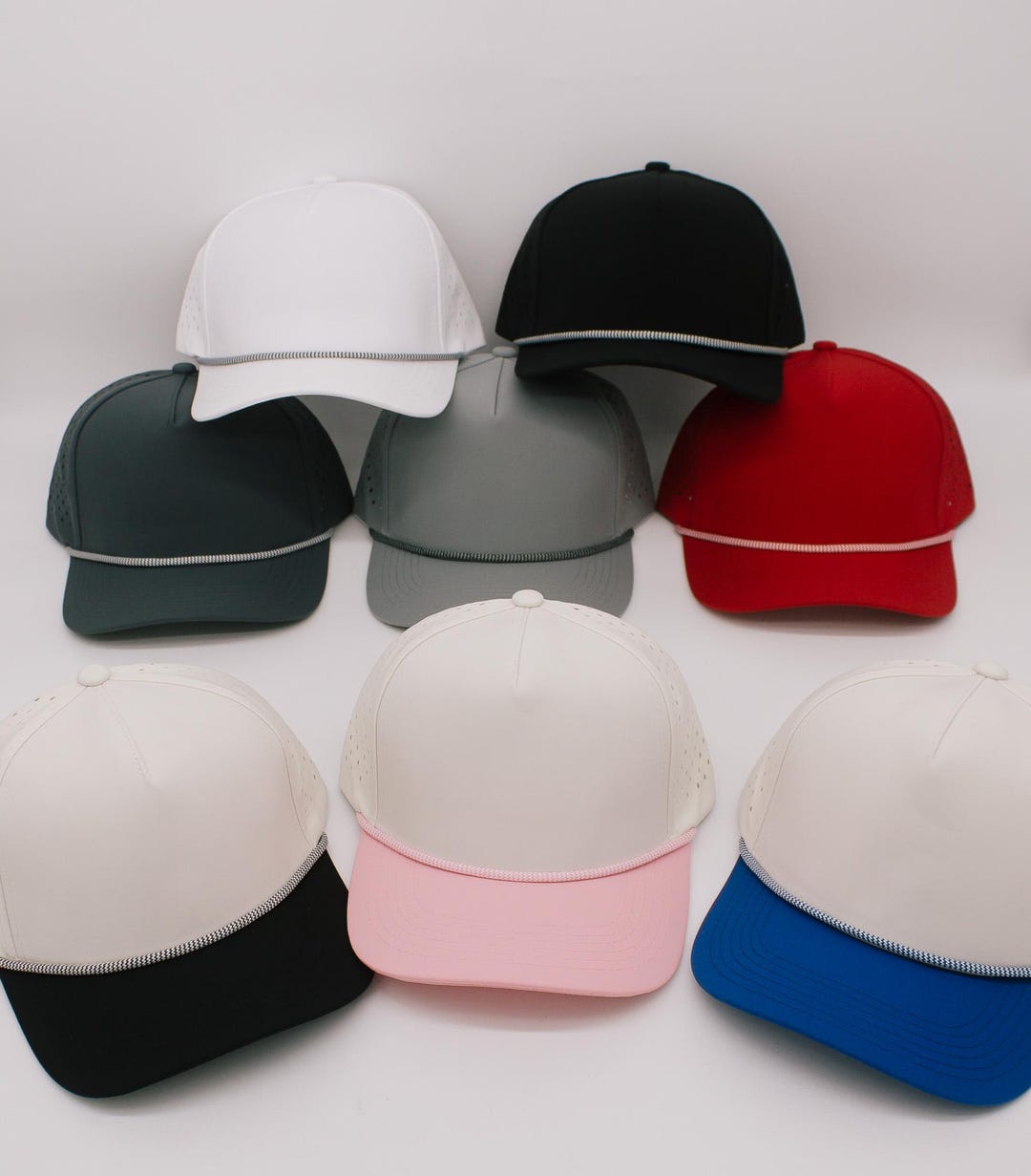 Hydro Performance Hat Blank Perforated Water Resistant Sweat Proof With ...